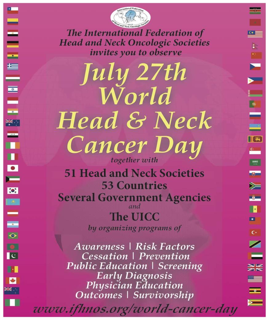 July 27th World Head and Neck Cancer Day